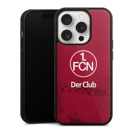 DeinDesign iPhone 15 Pro Handy Gallery Case Handyh&uuml;lle 9H Geh&auml;rtetes Glas R&uuml;ckseite H&uuml;lle Official Licensed Product 1. Fc N&uuml;rnberg Bundesliga Gallery Case
