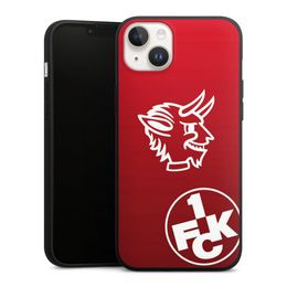 DeinDesign iPhone 14 Handy Premium Silikon H&uuml;lle Handyh&uuml;lle schwarz Case Devil Official Licensed Product 1. Fc Kaiserslautern Silikon Premium Case
