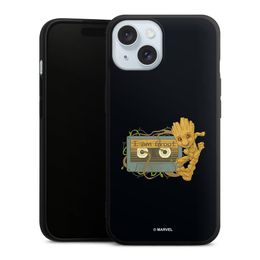 DeinDesign iPhone 15 Handy Premium Silikon H&uuml;lle Handyh&uuml;lle schwarz Case Guardians Of The Galaxy Groot Marvel Silikon Premium Case