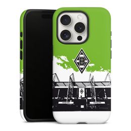 DeinDesign iPhone 15 Pro Handy Panzer Handyh&uuml;lle robuste Outdoor H&uuml;lle Schutzh&uuml;lle matt Merchandise Borussia M&ouml;nchengladbach Stadium Tough Case