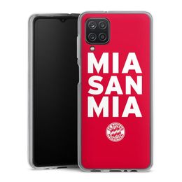 DeinDesign Galaxy A12 Handy Silikon H&uuml;lle Case transparent Handyh&uuml;lle Fc Bayern M&uuml;nchen Mia San Mia Fcb Silikon Case