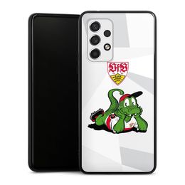 DeinDesign Galaxy A53 5G Handy Silikon H&uuml;lle Case schwarz Handyh&uuml;lle Vfb Stuttgart Official Licensed Product Mascot