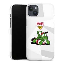 DeinDesign iPhone 14 Plus Handy Premium Case Smartphone Handyh&uuml;lle Schutzh&uuml;lle gl&auml;nzend Vfb Stuttgart Mascot Official Licensed Product Premium Case