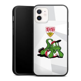 DeinDesign iPhone 12 mini Handy Premium Silikon H&uuml;lle Handyh&uuml;lle schwarz Case Vfb Stuttgart Mascot Official Licensed Product Silikon Premium Case