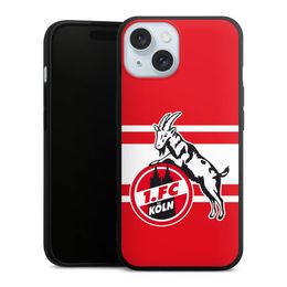 DeinDesign iPhone 15 Handy Premium Silikon H&uuml;lle Handyh&uuml;lle schwarz Case Official Licensed Product Coat Of Arms 1. Fc K&ouml;ln Silikon Premium Case