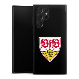 DeinDesign Galaxy S22 Ultra Handy Silikon H&uuml;lle Case schwarz Handyh&uuml;lle Vfb Stuttgart Coat Of Arms Official Licensed Product
