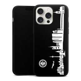 DeinDesign iPhone 15 Pro Max Handy Premium Silikon H&uuml;lle Handyh&uuml;lle schwarz Case Eintracht Frankfurt Sge Skyline Silikon Premium Case