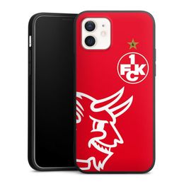 DeinDesign iPhone 12 Handy Premium Silikon H&uuml;lle Handyh&uuml;lle schwarz Case Star Devil 1. Fc Kaiserslautern Silikon Premium Case