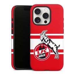 DeinDesign iPhone 15 Pro Handy Panzer Handyh&uuml;lle robuste Outdoor H&uuml;lle Schutzh&uuml;lle matt Official Licensed Product Coat Of Arms 1. Fc K&ouml;ln Tough Case