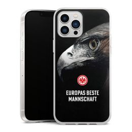 DeinDesign iPhone 13 Pro Max Handy Silikon H&uuml;lle Case transparent Handyh&uuml;lle European Cup Official Licensed Product Eintracht Frankfurt Silikon Case