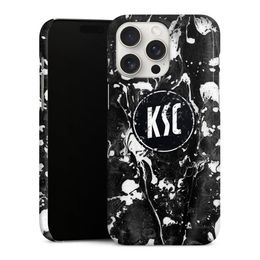 DeinDesign iPhone 15 Pro Max Handy Premium Case Smartphone Handyh&uuml;lle Schutzh&uuml;lle gl&auml;nzend Karlsruher Sc Ksc Official Licensed Product Premium Case