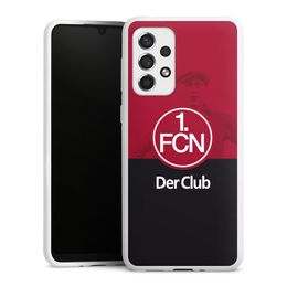 DeinDesign Galaxy A33 5G Handy Silikon H&uuml;lle Case wei&szlig; Handyh&uuml;lle Official Licensed Product Der Club 1. Fc N&uuml;rnberg Silikon Case