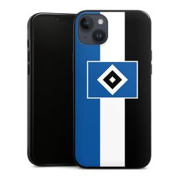 DeinDesign iPhone 14 Plus Handy Silikon H&uuml;lle Case schwarz Handyh&uuml;lle Stripes Hamburger Sv Hsv