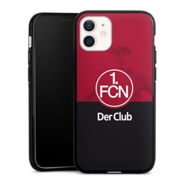 DeinDesign iPhone 12 mini Handy Silikon H&uuml;lle Case schwarz Handyh&uuml;lle Official Licensed Product Der Club 1. Fc N&uuml;rnberg