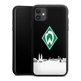 DeinDesign iPhone 11 Handy Premium Silikon H&uuml;lle Handyh&uuml;lle schwarz Case Skyline Sv Werder Bremen Official Licensed Product Silikon Premium Case