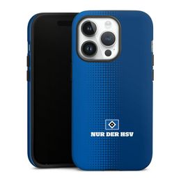 DeinDesign iPhone 14 Pro Handy Panzer Handyh&uuml;lle robuste Outdoor H&uuml;lle Schutzh&uuml;lle matt Hsv Logo Official Licensed Product Tough Case