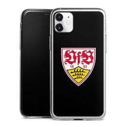 DeinDesign iPhone 11 Handy Slim Case Silikon Handyh&uuml;lle transparent H&uuml;lle extra d&uuml;nn Coat Of Arms Vfb Stuttgart Official Licensed Product Silikon Slim Case