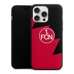 DeinDesign iPhone 15 Pro Max Handy Premium Silikon H&uuml;lle Handyh&uuml;lle schwarz Case 1. Fcn 1. Fc N&uuml;rnberg Merchandise Silikon Premium Case