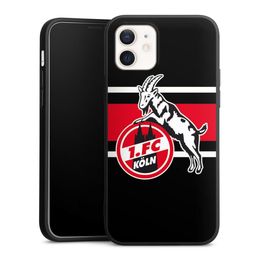 DeinDesign iPhone 12 Handy Premium Silikon H&uuml;lle Handyh&uuml;lle schwarz Case Official Licensed Product 1. Fc K&ouml;ln Logo Silikon Premium Case