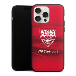 DeinDesign iPhone 15 Pro Max Handy Premium Silikon H&uuml;lle Handyh&uuml;lle schwarz Case Stadium Official Licensed Product Vfb Stuttgart Silikon Premium Case