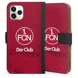 DeinDesign iPhone 11 Pro Handy Klapph&uuml;lle Handyh&uuml;lle aus Kunst Leder schwarz Flip Case Official Licensed Product 1. Fc N&uuml;rnberg Bundesliga Sideflip mit Lasche