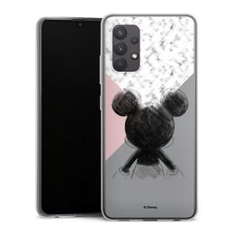 DeinDesign Galaxy A32 4G Handy Silikon H&uuml;lle Case transparent Handyh&uuml;lle Marble Disney Mickey Mouse Silikon Case