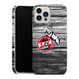 DeinDesign iPhone 13 Pro Max Handy Premium Case Smartphone Handyh&uuml;lle Schutzh&uuml;lle matt 1. Fc K&ouml;ln Wooden Look Official Licensed Product Premium Case