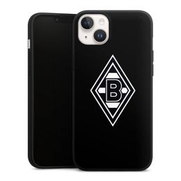 DeinDesign iPhone 14 Handy Premium Silikon H&uuml;lle Handyh&uuml;lle schwarz Case Borussia M&ouml;nchengladbach Gladbach Coat Of Arms Silikon Premium Case