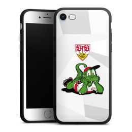 DeinDesign iPhone SE (2020) Handy Premium Silikon H&uuml;lle Handyh&uuml;lle schwarz Case Vfb Stuttgart Official Licensed Product Mascot Silikon Premium Case