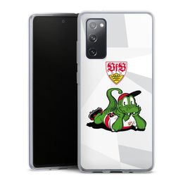DeinDesign Galaxy S20 FE 5G Handy Silikon H&uuml;lle Case transparent Handyh&uuml;lle Vfb Stuttgart Official Licensed Product Mascot Silikon Case