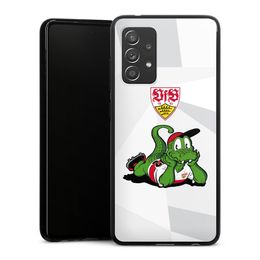 DeinDesign Galaxy A52s 5G Handy Silikon H&uuml;lle Case schwarz Handyh&uuml;lle Official Licensed Product Mascot Vfb Stuttgart