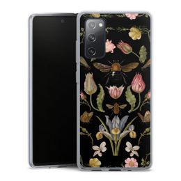 DeinDesign Galaxy S20 FE 5G Handy Silikon H&uuml;lle Case transparent Handyh&uuml;lle Bee Blossom Flower Wreath Silikon Case