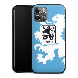 DeinDesign iPhone 12 Pro Handy Silikon H&uuml;lle Case schwarz Handyh&uuml;lle Tsv 1860 M&uuml;nchen Official Licensed Product Coat Of Arms