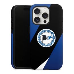 DeinDesign iPhone 15 Pro Handy Panzer Handyh&uuml;lle robuste Outdoor H&uuml;lle Schutzh&uuml;lle matt Official Licensed Product Dsc Arminia Bielefeld Tough Case