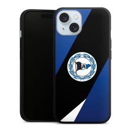 DeinDesign iPhone 15 Handy Premium Silikon H&uuml;lle Handyh&uuml;lle schwarz Case Official Licensed Product Dsc Arminia Bielefeld Silikon Premium Case