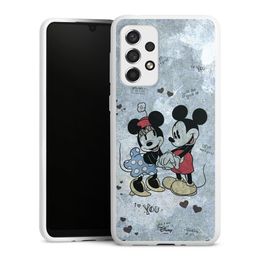 DeinDesign Galaxy A33 5G Handy Silikon H&uuml;lle Case wei&szlig; Handyh&uuml;lle Vintage Disney Silikon Case