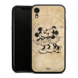 DeinDesign iPhone Xr Handy Premium Silikon H&uuml;lle Handyh&uuml;lle schwarz Case Minnie Mouse Vintage Mickey Mouse Silikon Premium Case