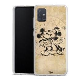 DeinDesign Galaxy A51 Handy Silikon H&uuml;lle Case transparent Handyh&uuml;lle Minnie Mouse Vintage Mickey Mouse Silikon Case