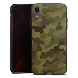 DeinDesign iPhone Xr Handy Silikon H&uuml;lle Case schwarz Handyh&uuml;lle Camouflage Tarnmuster Army