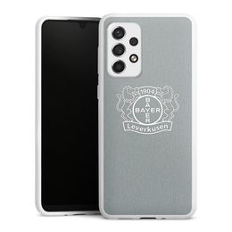 DeinDesign Galaxy A33 5G Handy Silikon H&uuml;lle Case wei&szlig; Handyh&uuml;lle Bayer 04 Leverkusen Coat Of Arms Official Licensed Product Silikon Case