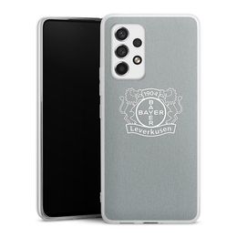 DeinDesign Galaxy A53 5G Handy Silikon H&uuml;lle Case transparent Handyh&uuml;lle Bayer 04 Leverkusen Coat Of Arms Official Licensed Product Silikon Case