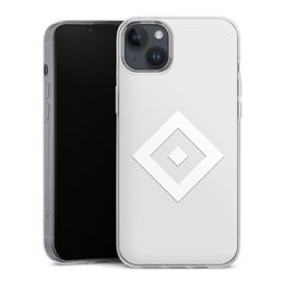DeinDesign iPhone 14 Plus Handy Silikon H&uuml;lle Case transparent Handyh&uuml;lle Hsv Hamburger Sv Coat Of Arms Silikon Case
