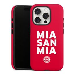 DeinDesign iPhone 15 Pro Handy Panzer Handyh&uuml;lle robuste Outdoor H&uuml;lle Schutzh&uuml;lle matt Fcb Mia San Mia Fc Bayern M&uuml;nchen Tough Case