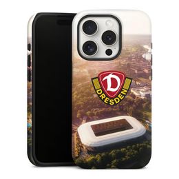 DeinDesign iPhone 15 Pro Handy Panzer Handyh&uuml;lle robuste Outdoor H&uuml;lle Schutzh&uuml;lle matt Sgd Sg Dynamo Dresden Stadium Tough Case