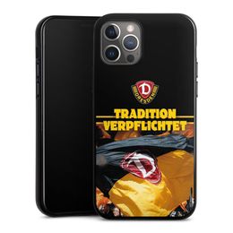 DeinDesign iPhone 12 Pro Handy Silikon H&uuml;lle Case schwarz Handyh&uuml;lle Sgd Sg Dynamo Dresden Merchandise