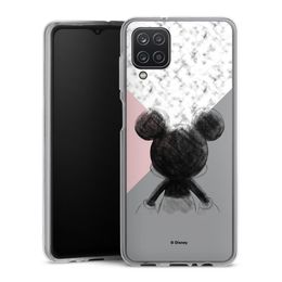 DeinDesign Galaxy A12 Handy Silikon H&uuml;lle Case transparent Handyh&uuml;lle Marble Disney Mickey Mouse Silikon Case