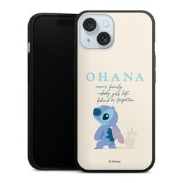 DeinDesign iPhone 15 Handy Premium Silikon H&uuml;lle Handyh&uuml;lle schwarz Case Lilo & Stitch Disney Official Licensed Product Silikon Premium Case