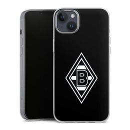 DeinDesign iPhone 14 Plus Handy Silikon H&uuml;lle Case transparent Handyh&uuml;lle Borussia M&ouml;nchengladbach Gladbach Coat Of Arms Silikon Case