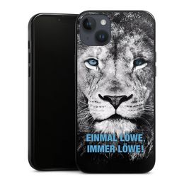 DeinDesign iPhone 14 Plus Handy Silikon H&uuml;lle Case schwarz Handyh&uuml;lle Official Licensed Product Tsv 1860 M&uuml;nchen Lion