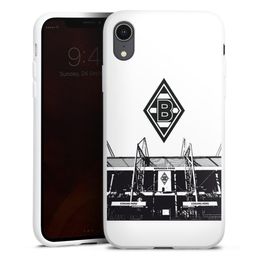 DeinDesign iPhone Xr Handy Silikon H&uuml;lle Case wei&szlig; Handyh&uuml;lle Stadium Die Fohlen Borussia M&ouml;nchengladbach Silikon Case